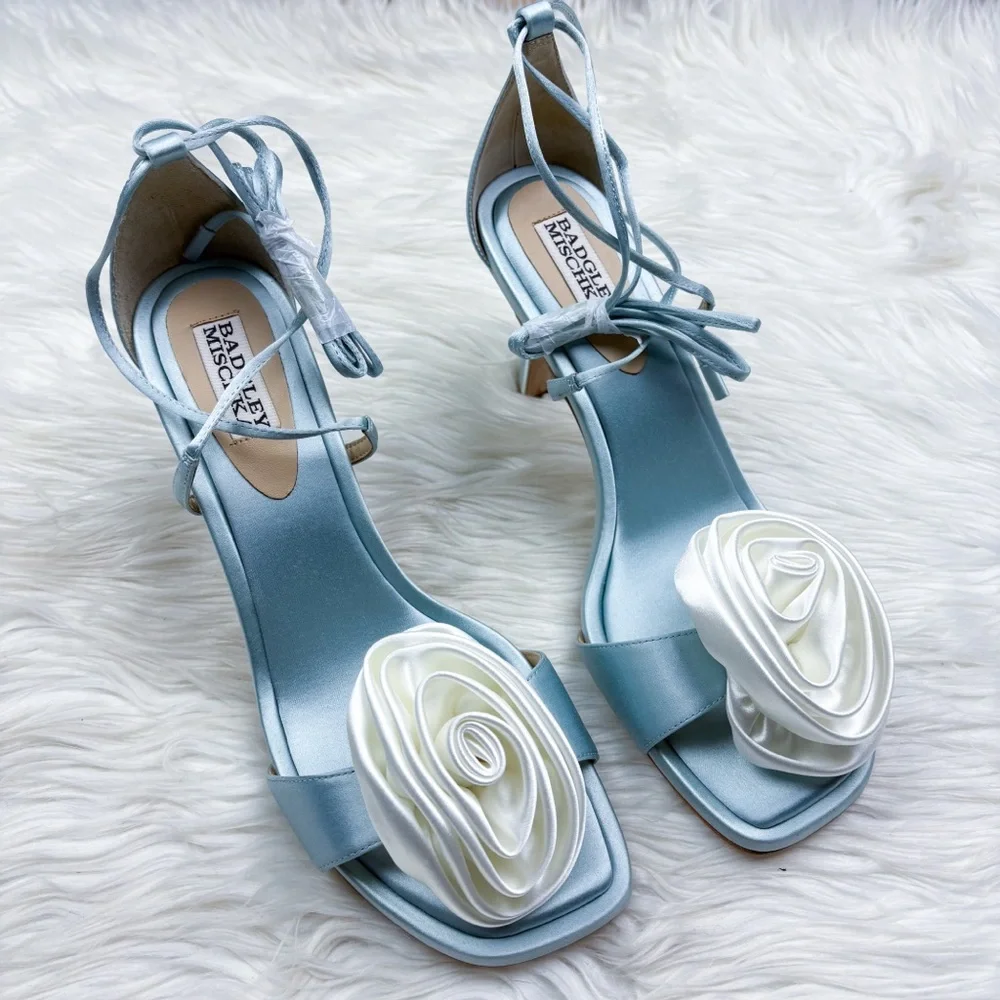 Badgley Mischka | Shoes | Badgley Mischka Janelle Ankle Tie Sandals ...